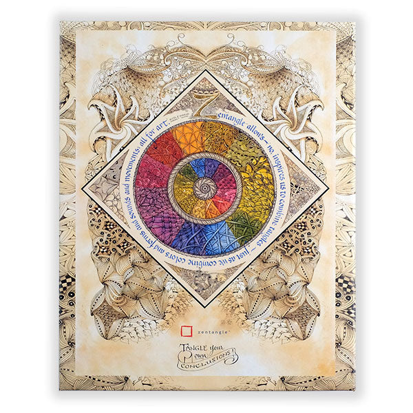 Tangle Wheel Print by Rick Roberts and Maria Thomas – Zentangle