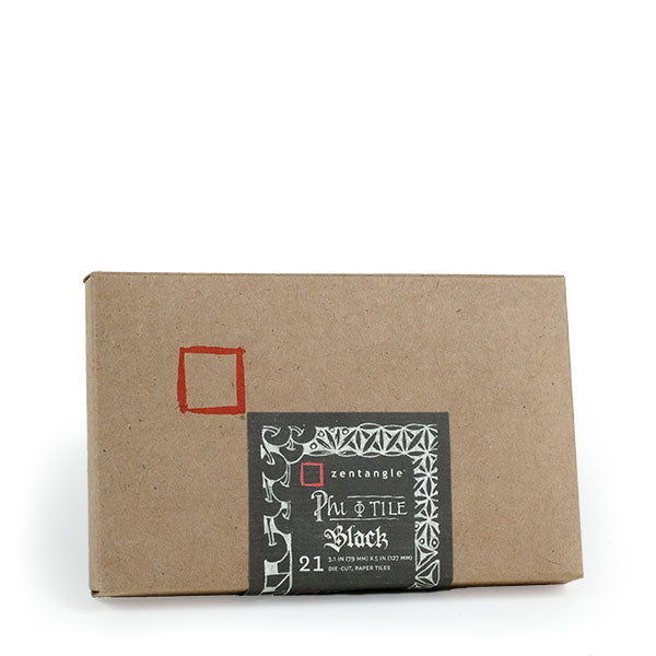 Zentangle Blank Black Phi Tiles