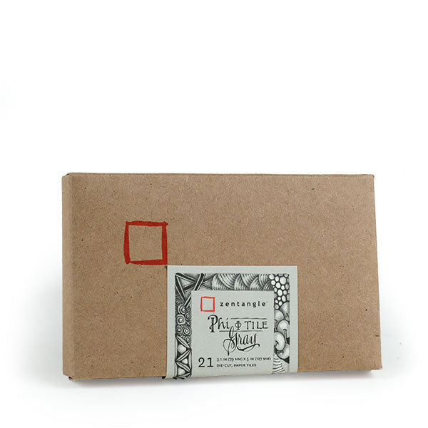 Zentangle Blank Gray Phi Tiles