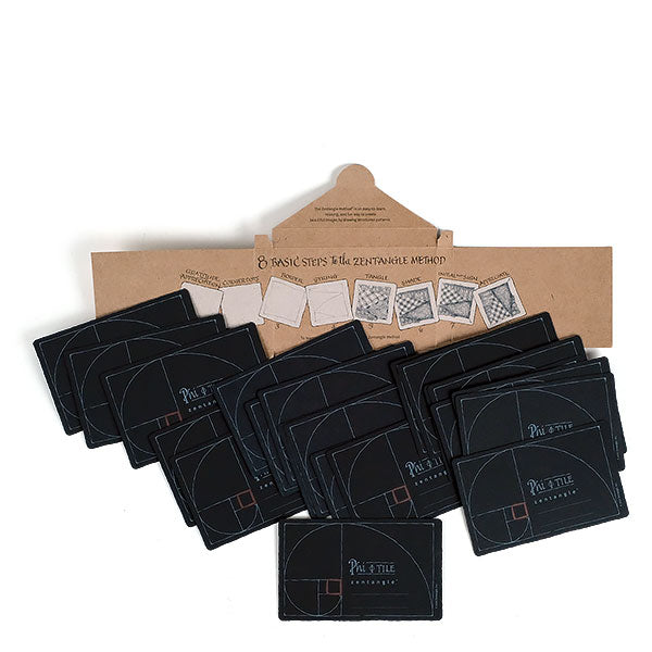 Zentangle Blank Black Phi Tiles