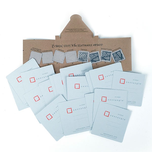 Zentangle Square Gray Paper Tiles
