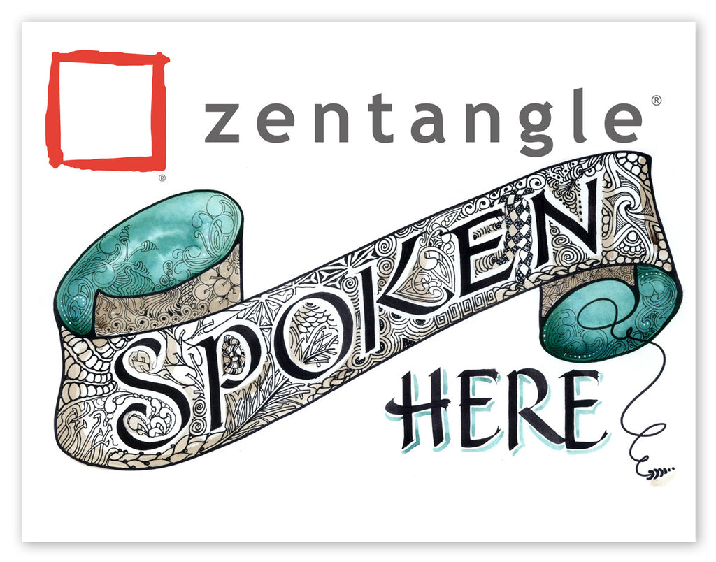 Zentangle Spoken Here Print