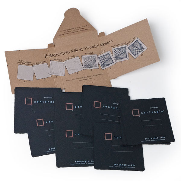 Zentangle Square Black Paper Tiles